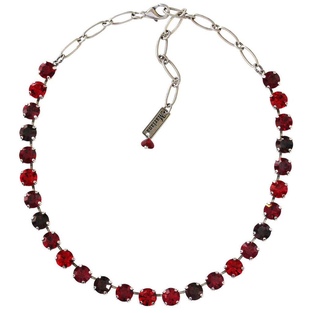 Mariana "Lady in Red" Silver Must-Have Everyday Crystal Necklace ...
